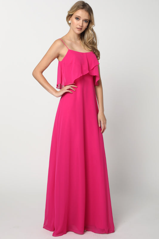 Juliet 591 Formal Long Prom Ruffle Dress