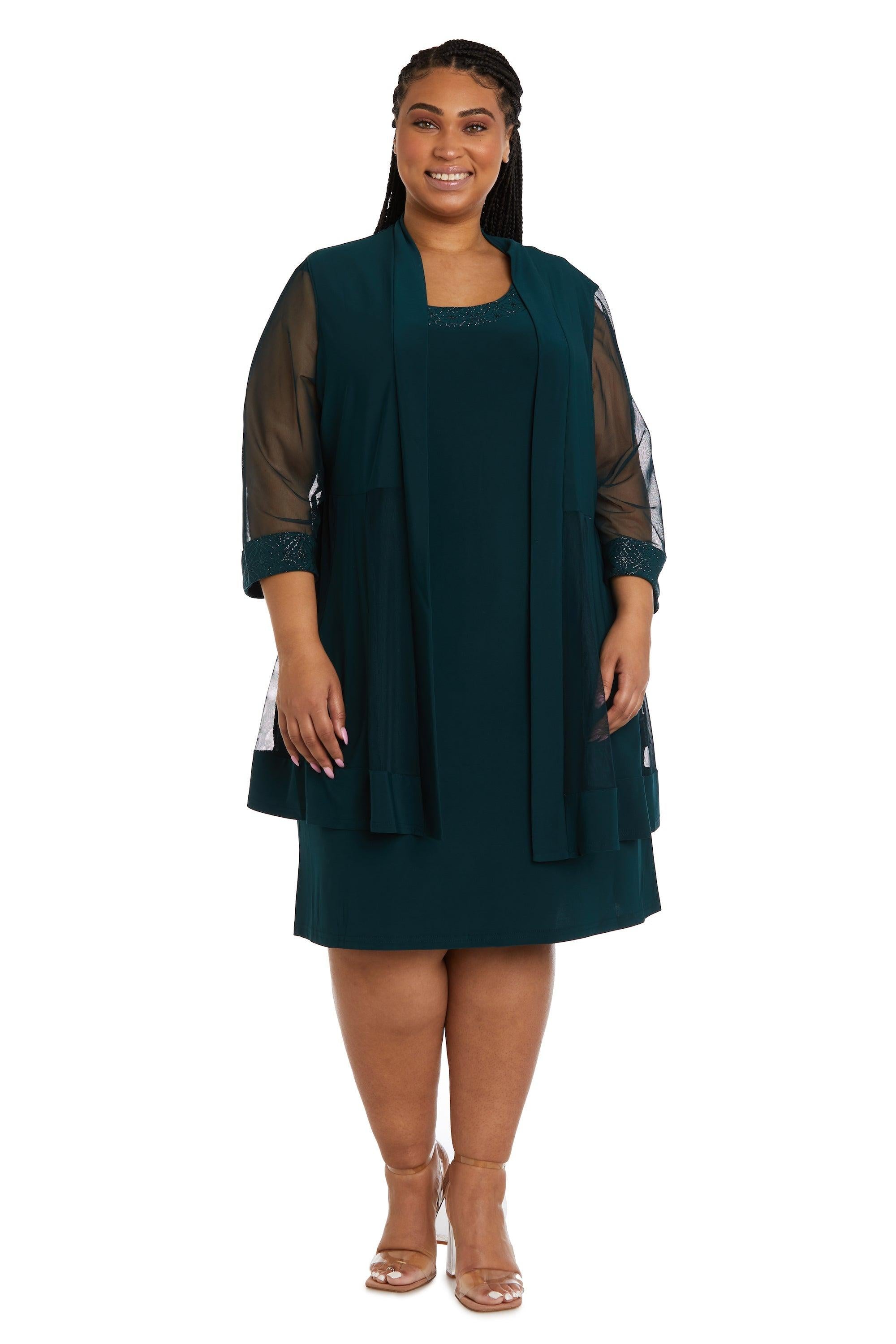 Emerald R&M Richards 8271W Short Mother Of Bride Plus Size Dress for ... Emerald R&M Richards 8271W Short Mother Of Bride Plus Size Dress for ...