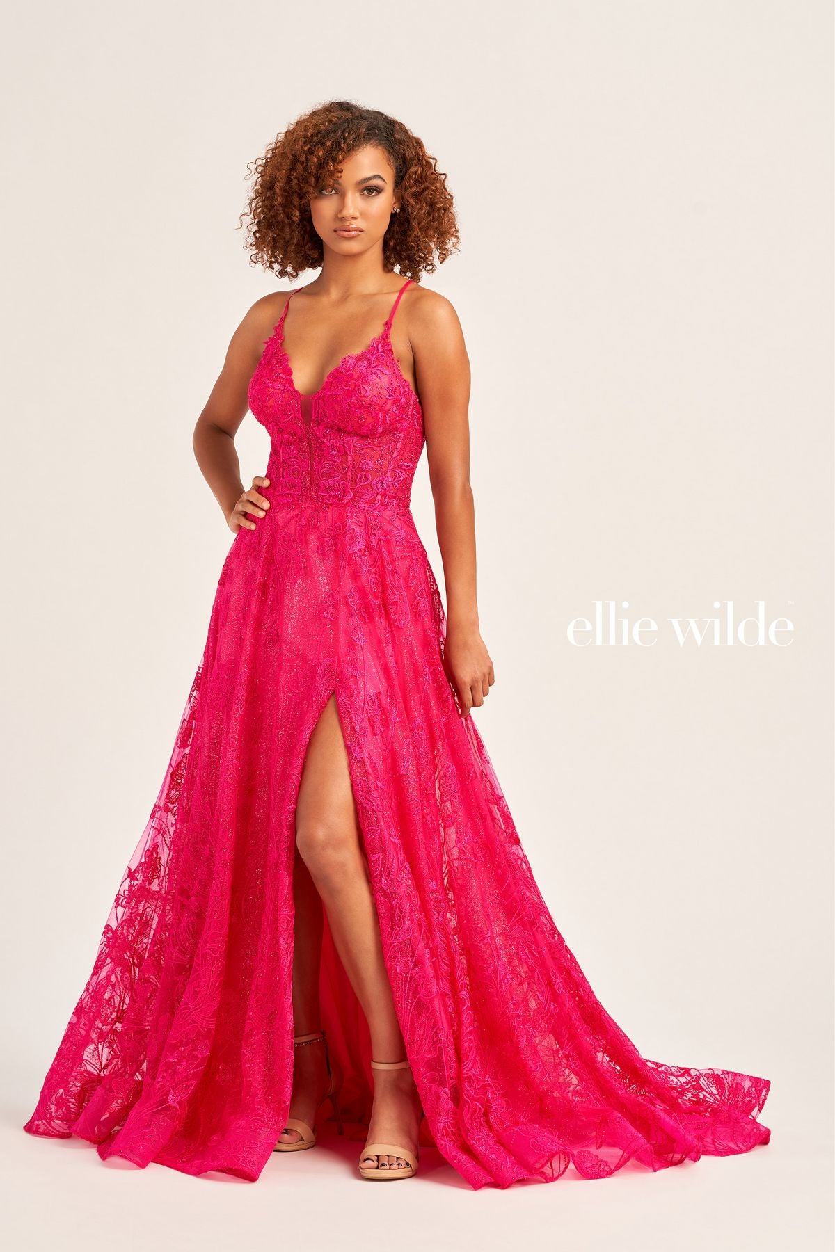 Sea Mist Ellie Wilde EW35103 Long Formal Glitter Evening Prom Dress For sea-mist-ellie-wilde-ew35103-long-formal-glitter-evening-prom-dress-for