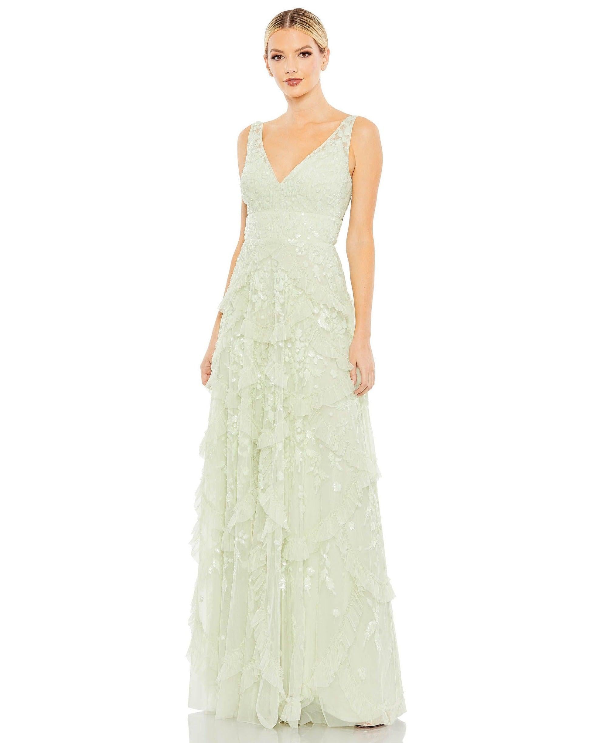 Blush Mac Duggal 9162 Long Sleeveless Formal Prom Dress For 7980