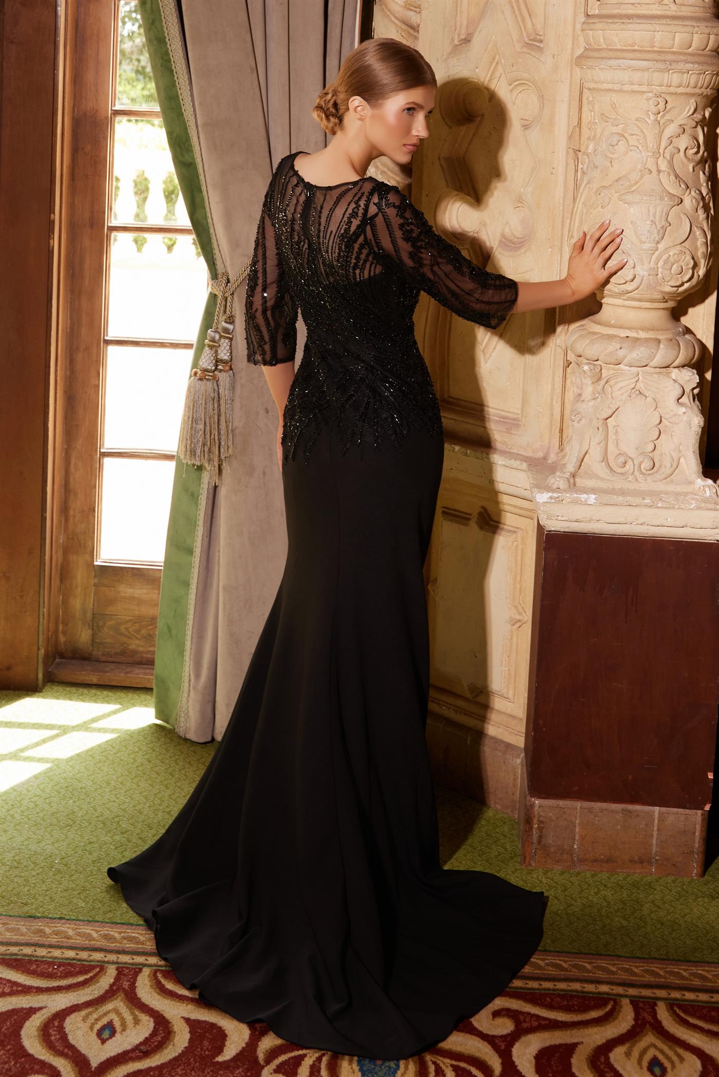 Black Nox Anabel MH137 Long Evening Gown Beaded Mother of the Bride ...