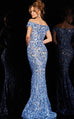 Copper Jovani 1122 Long Off Shoulder Sequin Gown for $680.0 – The Dress Outlet