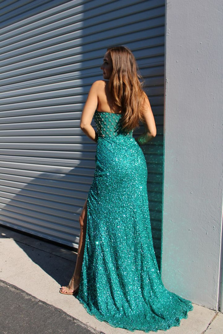 Cinderella Pink Aleta 1278 Long Fitted Beaded Formal Prom Dress for ...