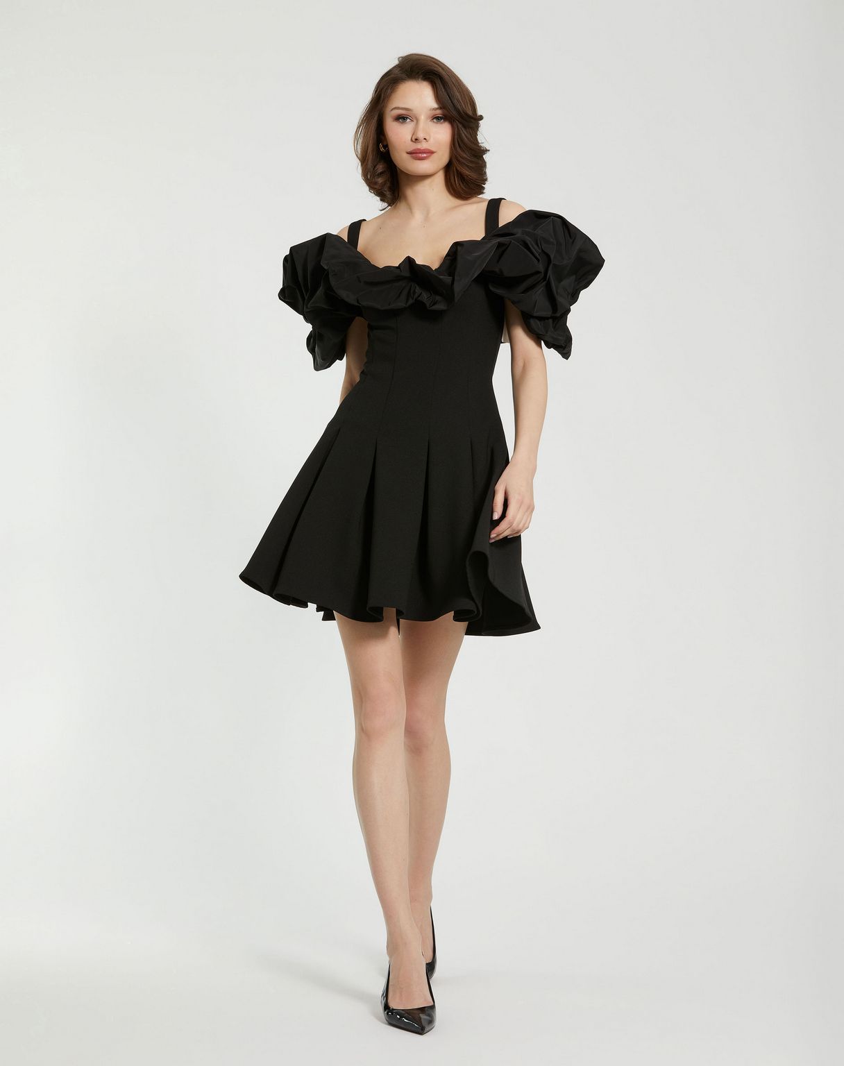 Black Mac Duggal 21025 Short Ruffle Detail Cocktail Dress for $458.0 ...