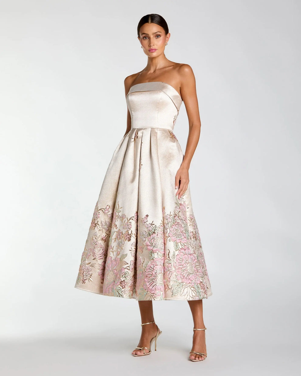 Short A Line Midi Cocktail Dress Mac Duggal 21372