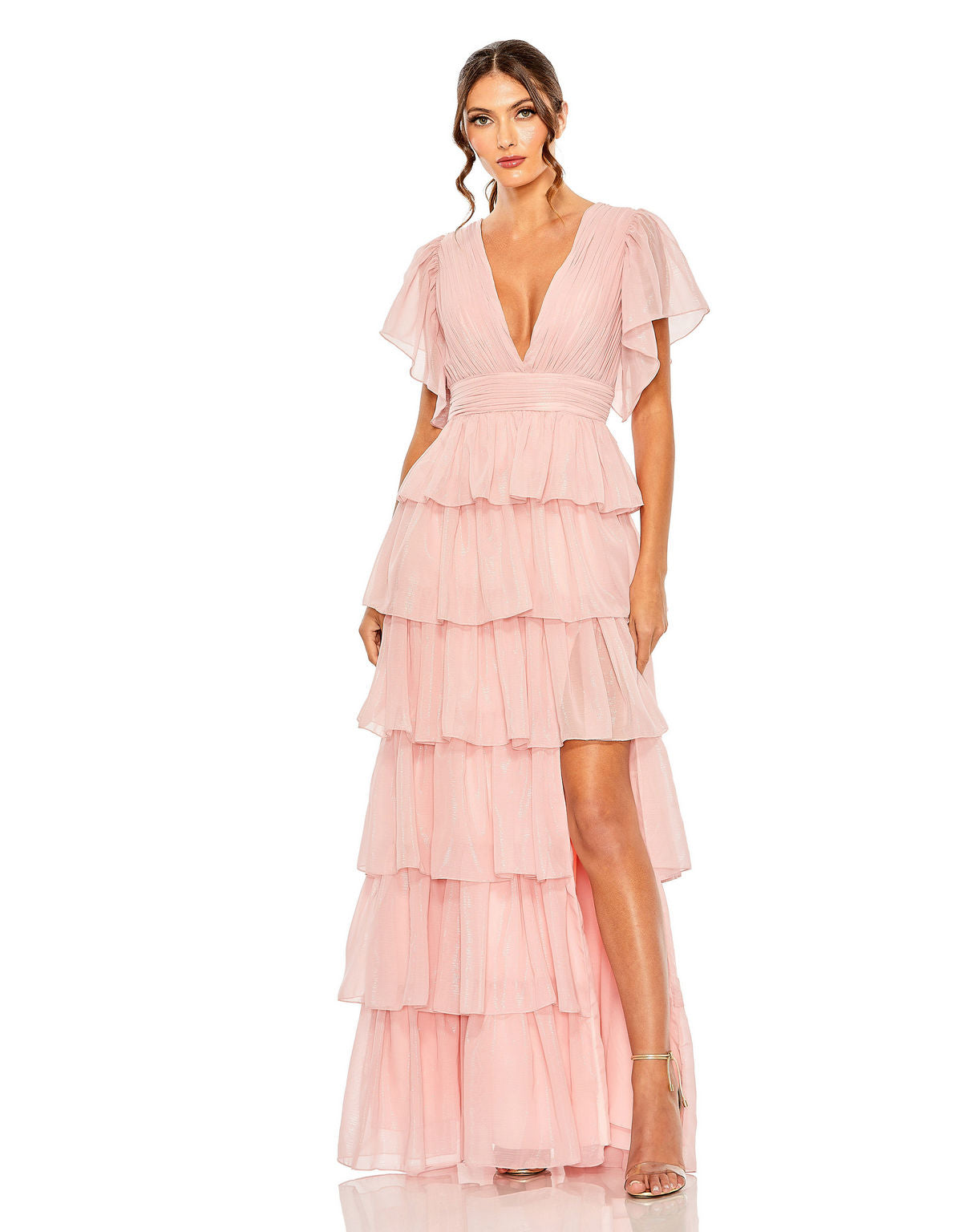 Petal Pink Mac Duggal 49595 Long Formal A Line Prom Dress for $398.0 ...