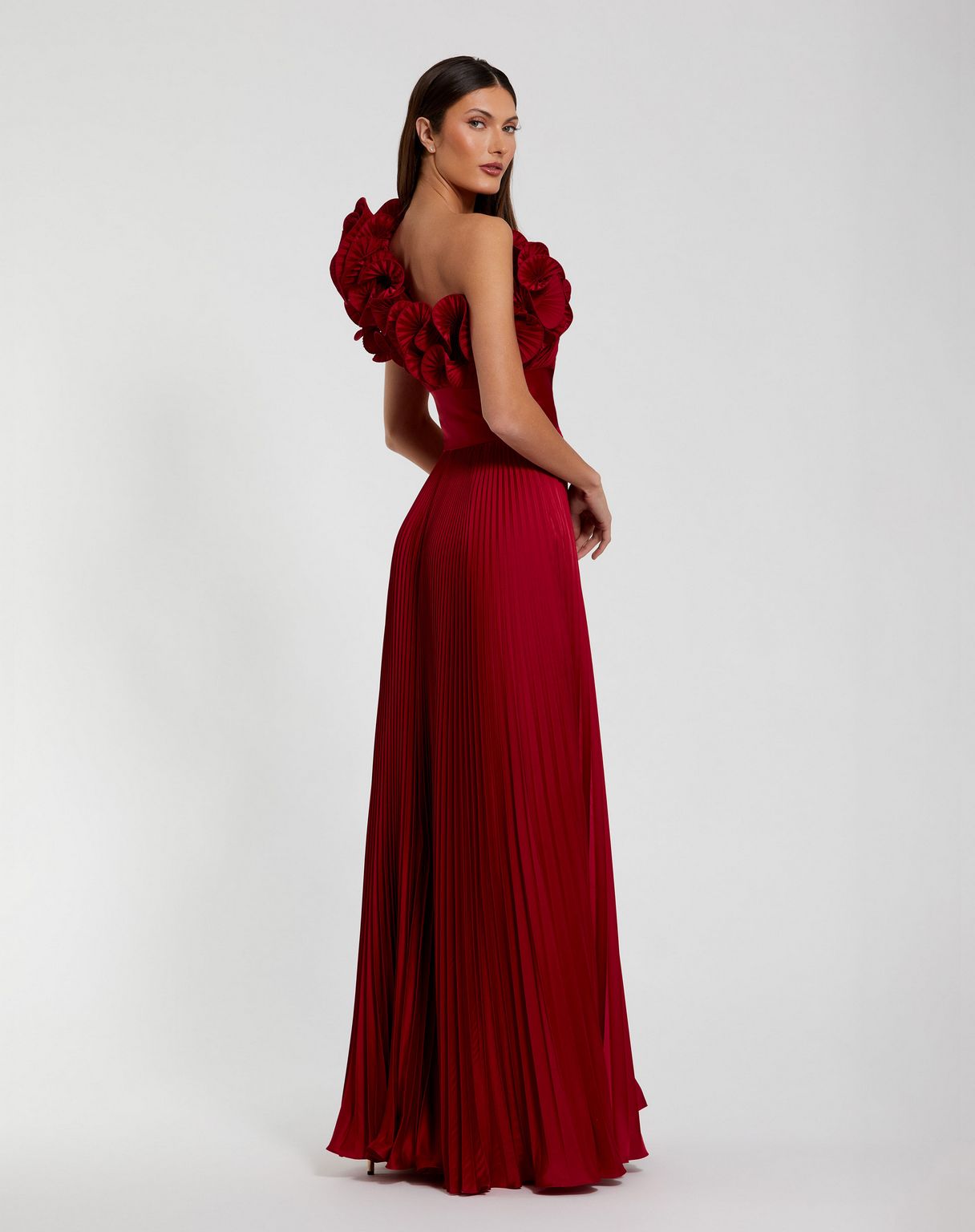 Red Mac Duggal 49902 Prom Long Pleated Formal Dress for $598.0 – The ...