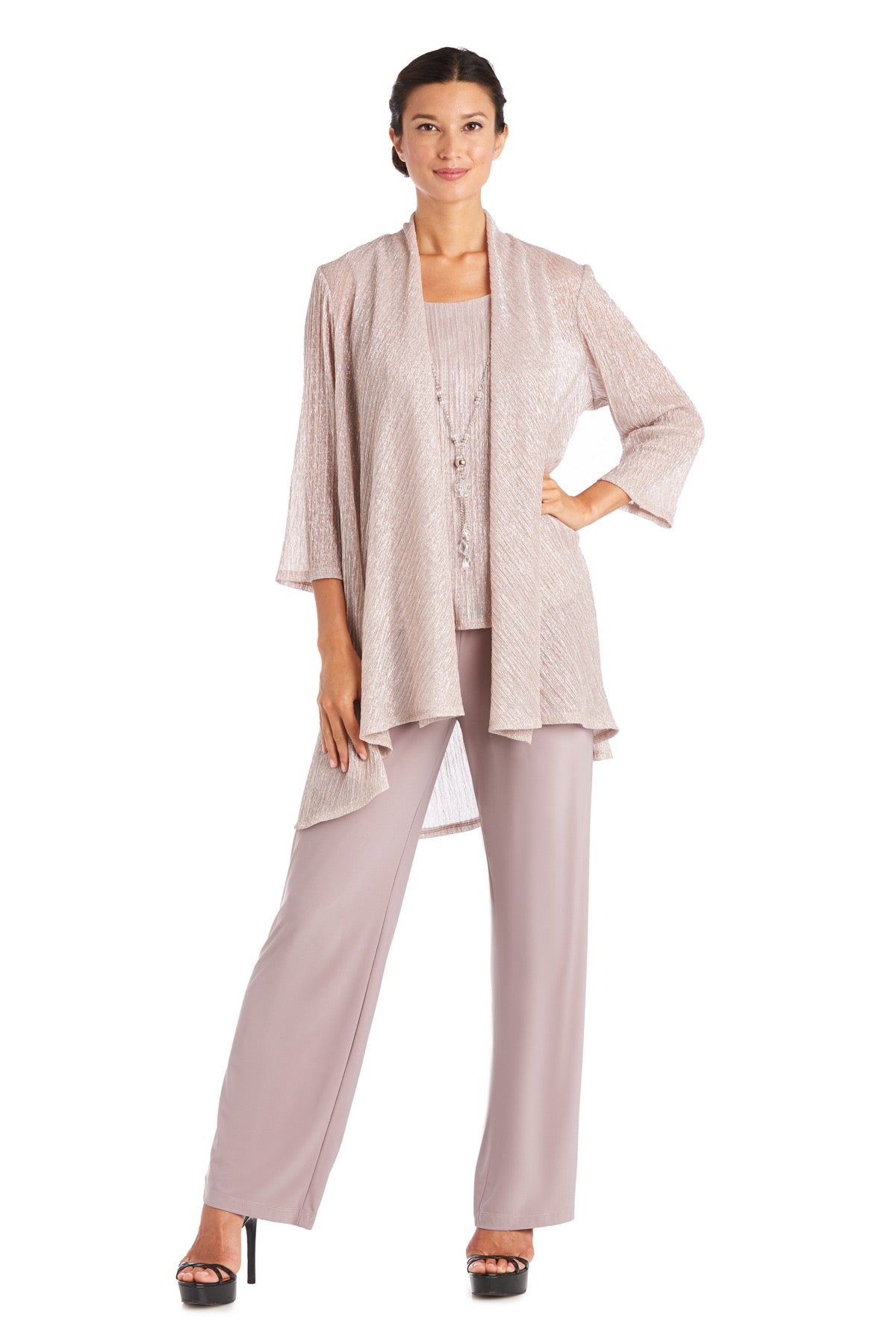 Champagne R&M Richards 7162 Mother Of The Bride Pant Suit for $109.0 ...
