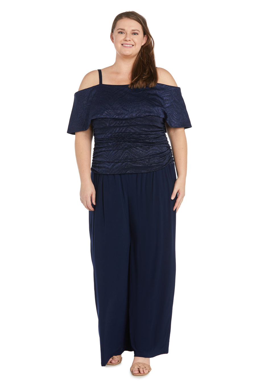 Navy R&M Richards 9122W Plus Size Formal Jumpsuit for $89.0 – The Dress ...