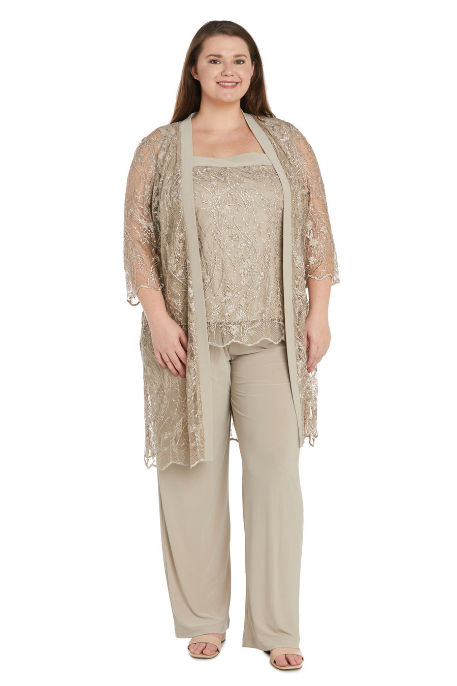 Mauve R&M Richards 9862W Plus Size Sequins Pant Set for $119.0 – The ...