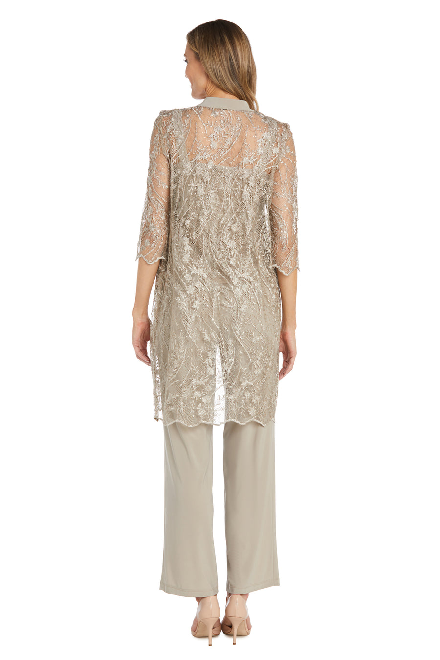 Champagne R&M Richards 9862 Mother of the Bride Sequins Pant Set for ...