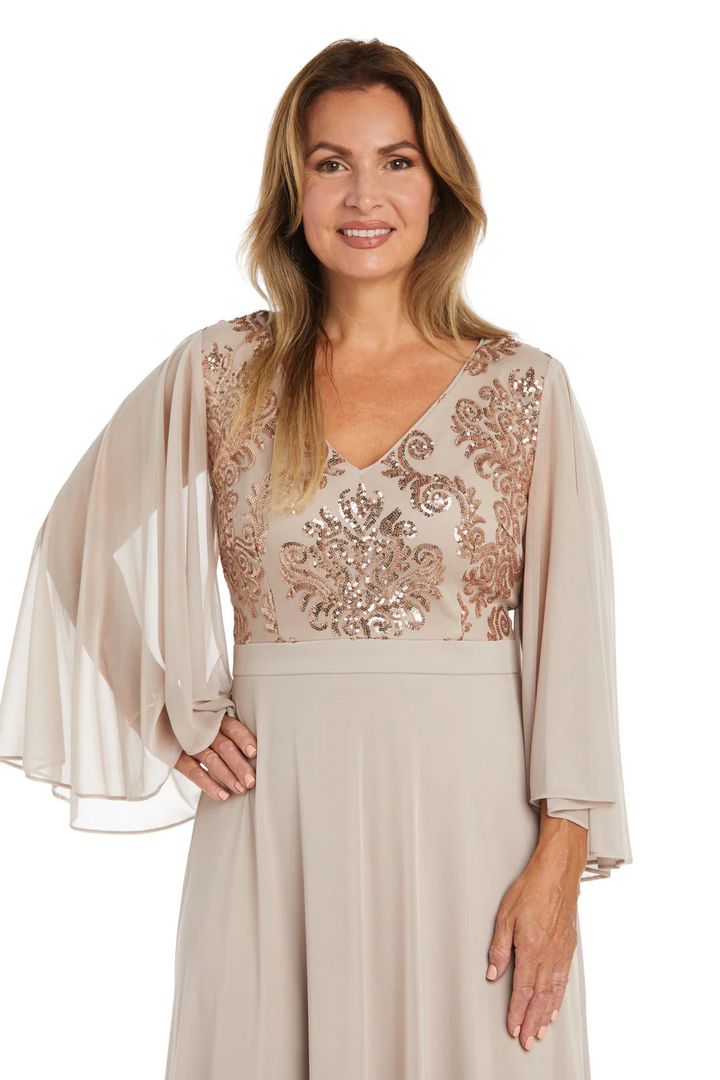 Navy R&M Richards 99399 Long Formal Mother of the Bride Dress for $129. ...