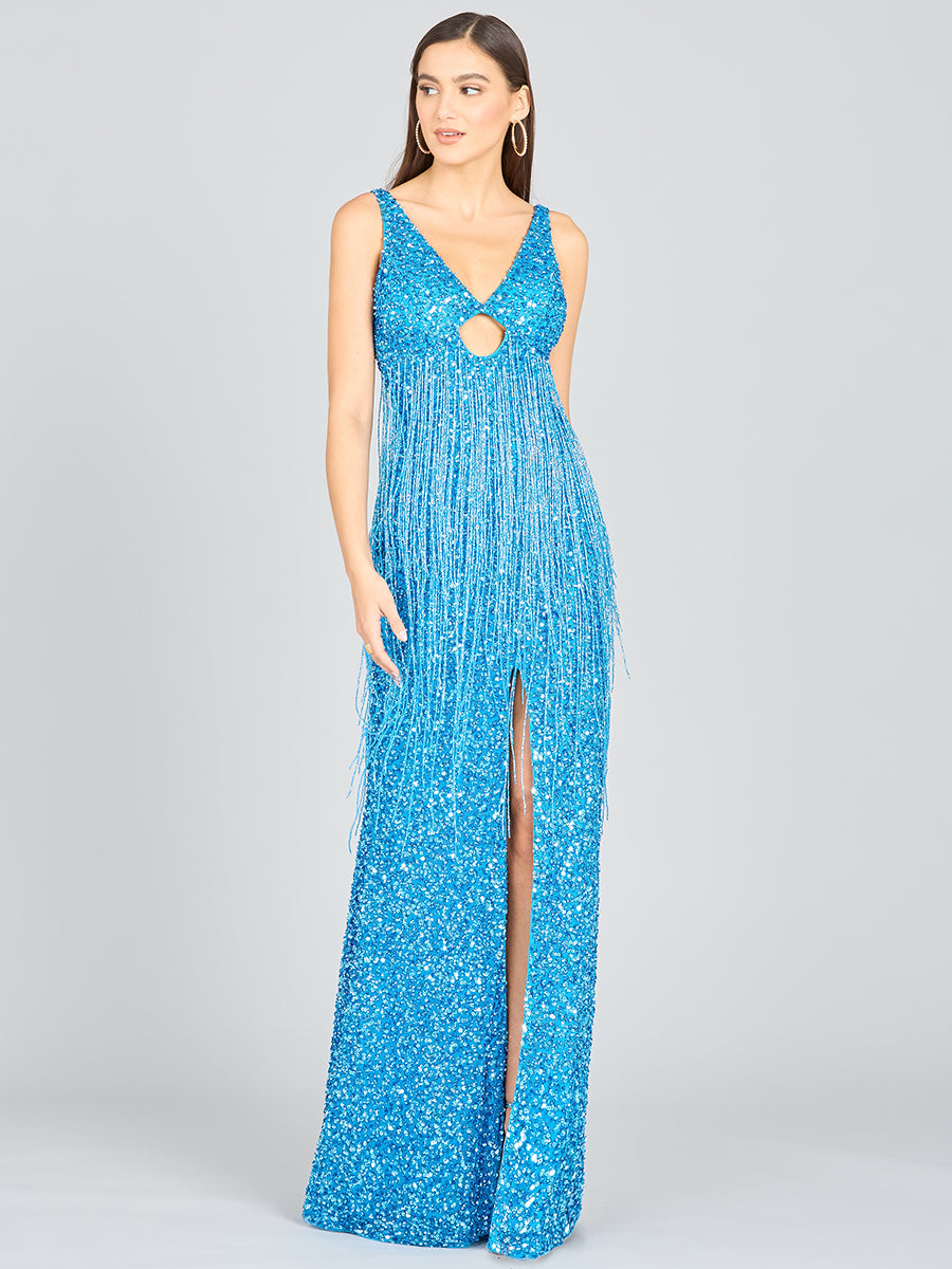 Ocean Lara Dresses 9974 Long Formal Sequin Slit Evening Dress for $550. ...