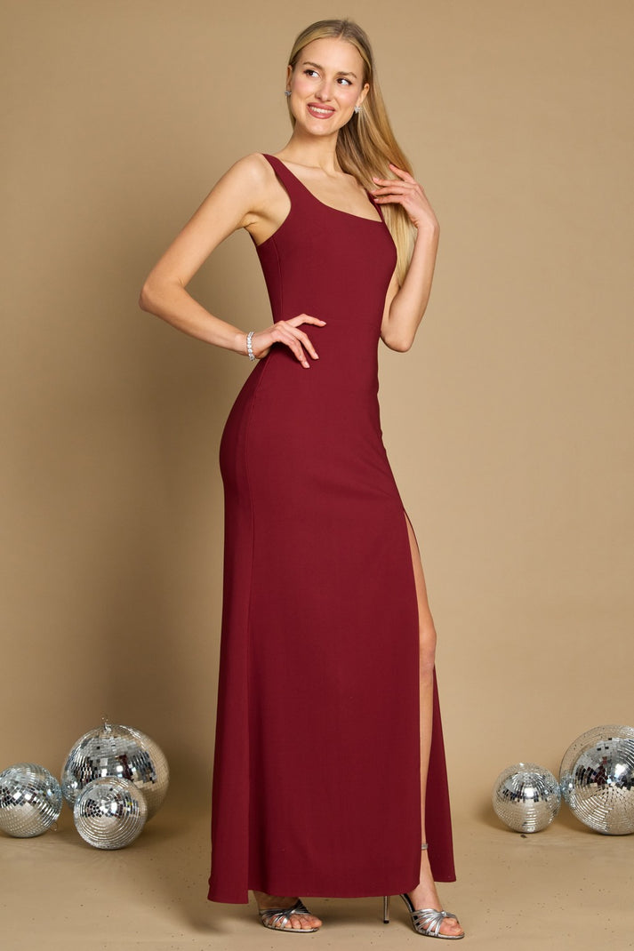 Navy Dylan & Davids Long Formal Square Neckline Evening Dress for $25.0 ...
