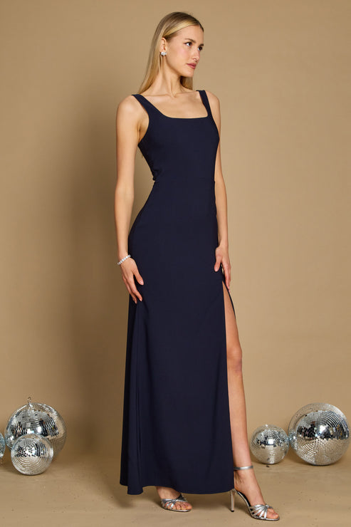 Navy Dylan & Davids Long Formal Square Neckline Evening Dress for $25.0 ...