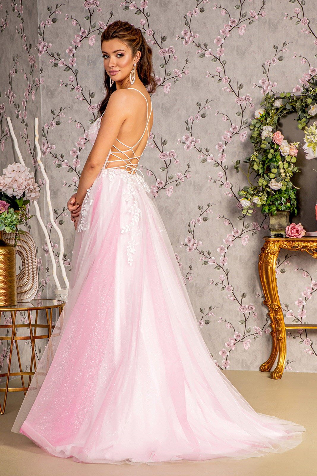Light Pink Long Formal Sequin Applique Prom Dress for $297.0 – The ...