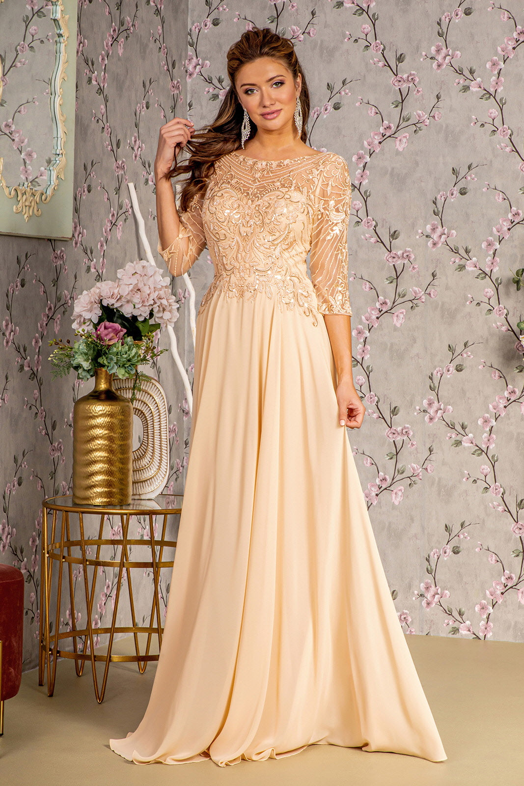Mauve Mother of the Bride Long Formal Dress for $228.0 – The Dress Outlet