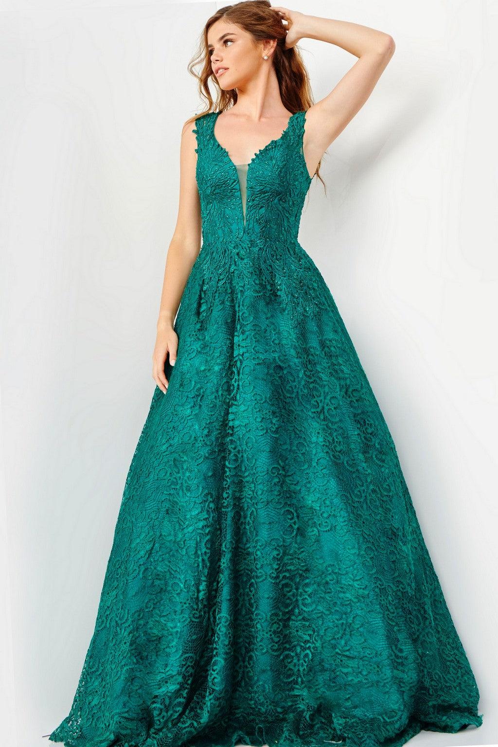 EMERALD Jovani JVN09555 Long A-Ling Evening Gown Sale for $189.99 – The ...