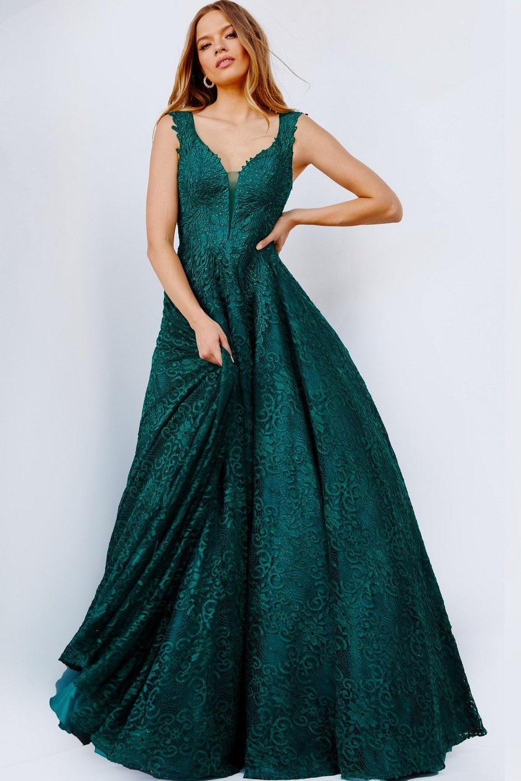 EMERALD Jovani JVN09555 Long A-Ling Evening Gown Sale for $189.99 – The ...