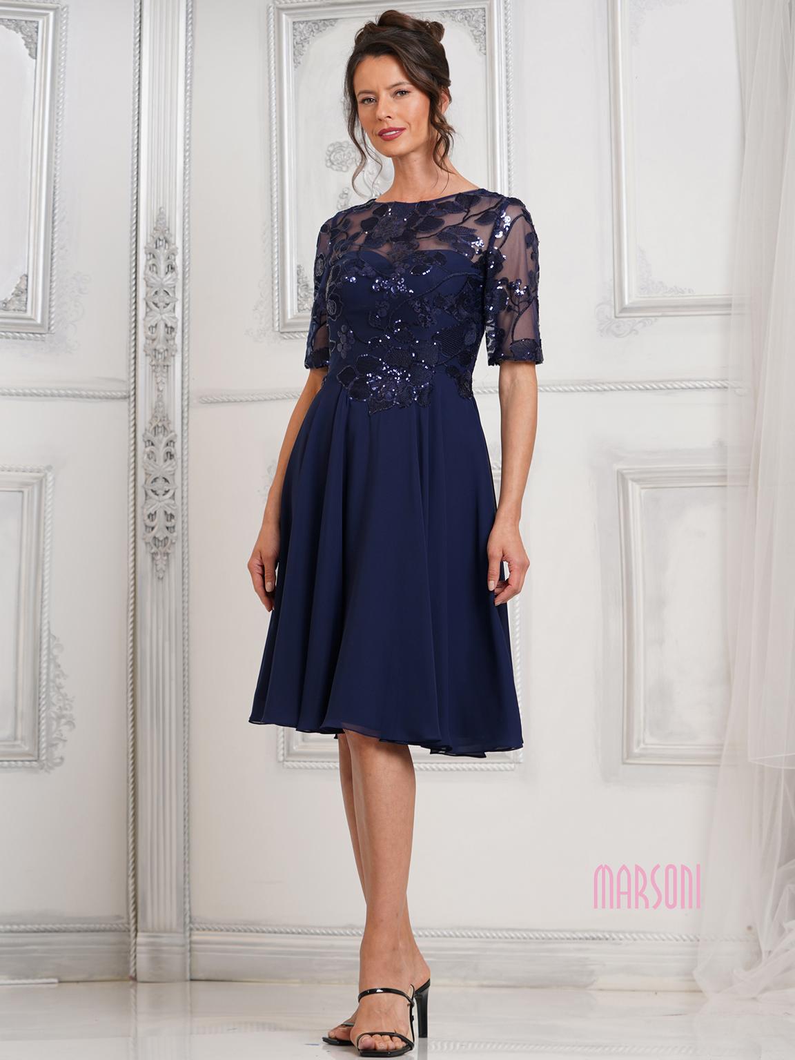 Charcoal Marsoni M286s Short Formal Sequin Knee Length Dress For 2400 The Dress Outlet