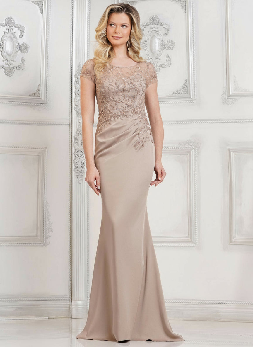 Deep Green Marsoni MV1317 Long Formal Beaded Evening Gown for $482.0 ...
