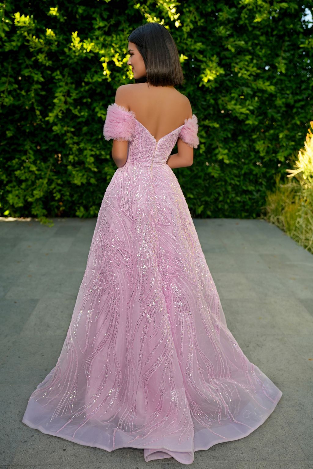 Pink Portia and Scarlett PS24072 Prom Glimmer Long Formal Ball Gown for ...