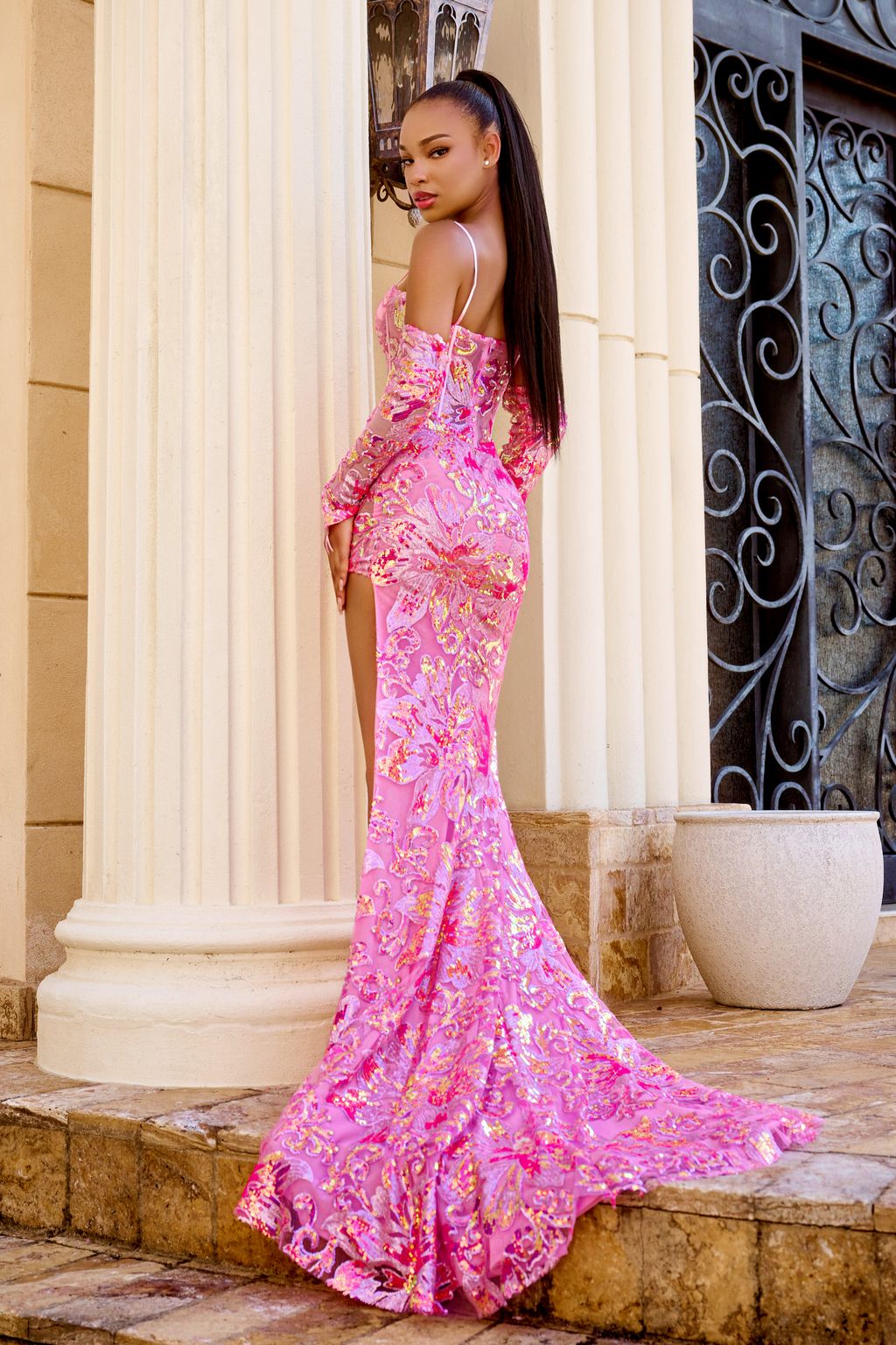 Pink Multi Portia and Scarlett PS24321 Long Prom Dress for $569.0 – The ...