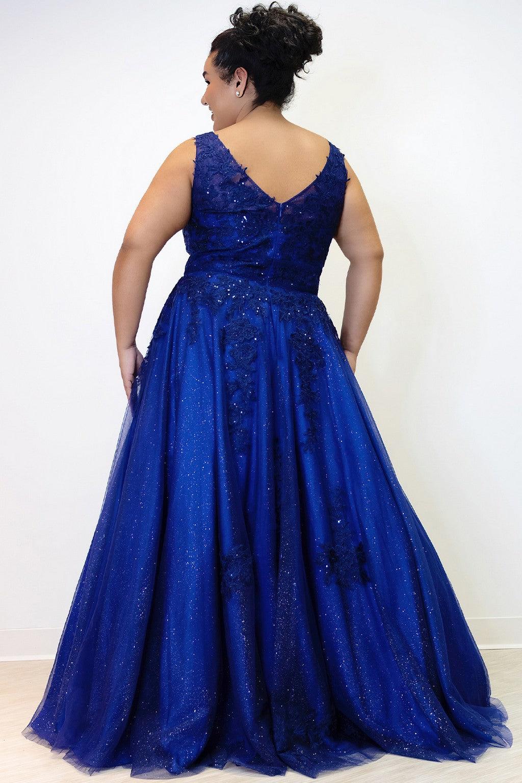 Midnight Midnight 28 Sydneys Closet SC7358 Plus Size Long Glitter Prom Dress Sa for $149.99 ...