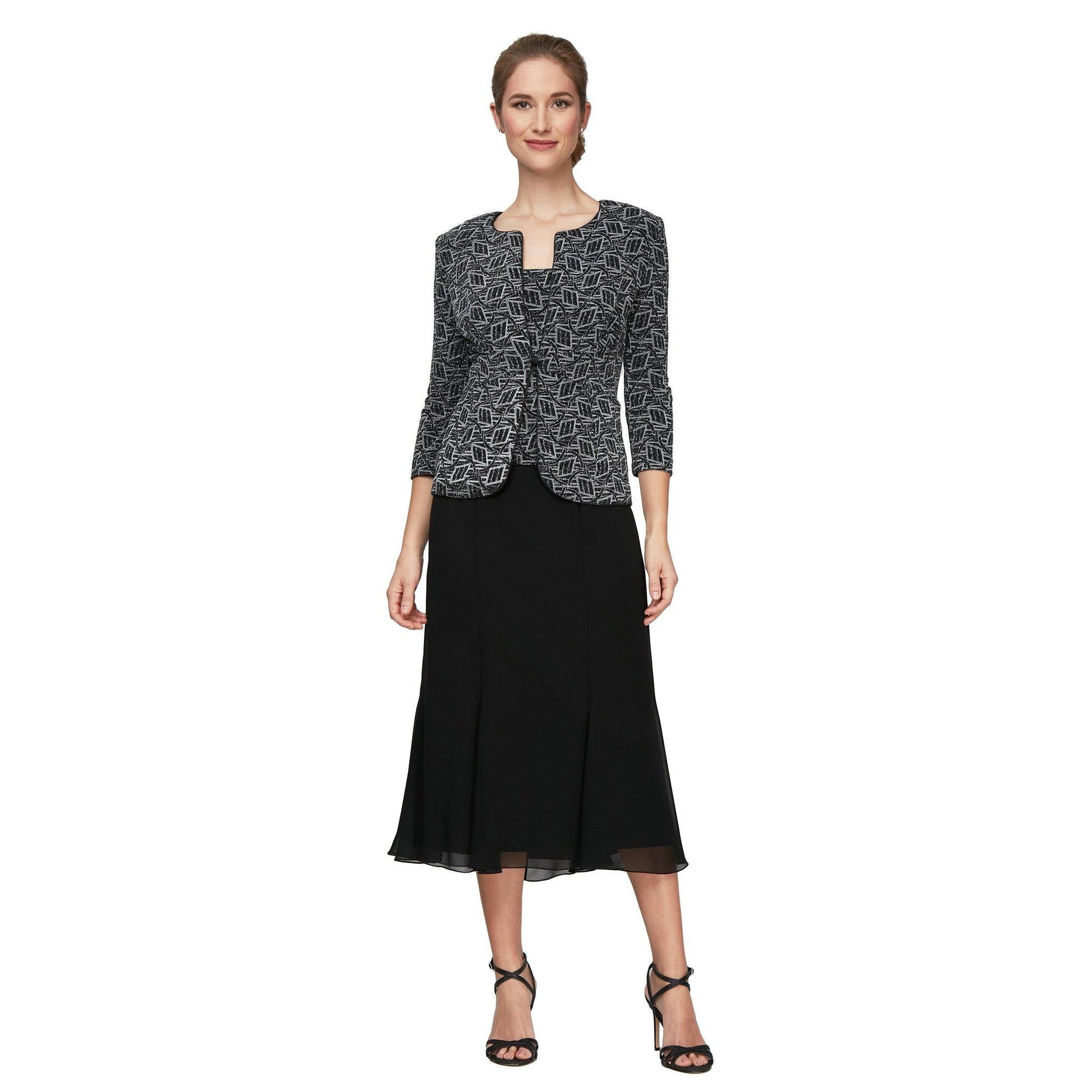 Alex Evenings AE8127549 Tea Length Jacket Dress | The Dress Outlet