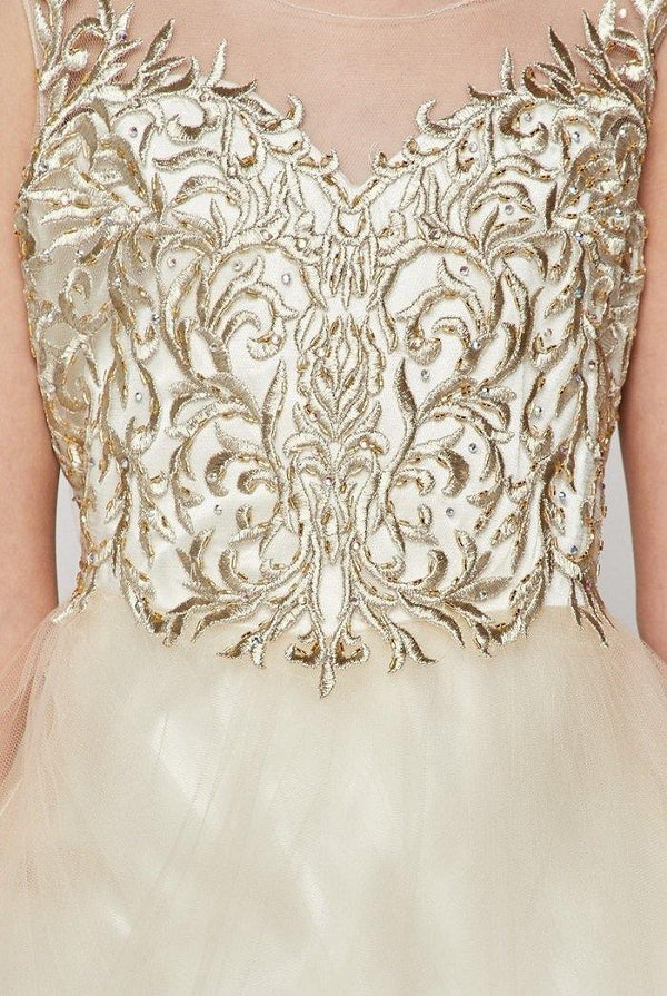 Royal Blue Beaded with Embroidered Hemline Gown Flower Girl Dress for ...