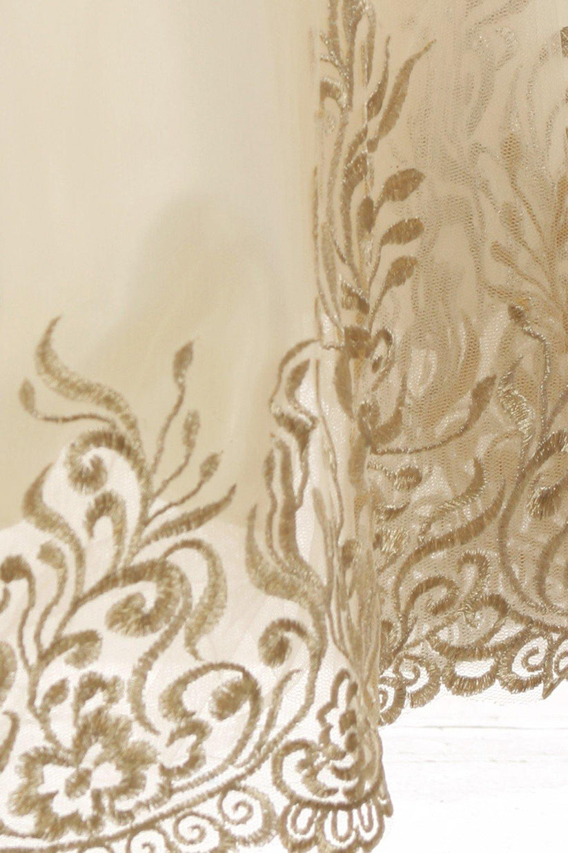 Red Beaded with Embroidered Hemline Gown Flower Girl Dress for $172.99 ...