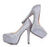Silver Bridal Wedding Platform High Heels Prom Shoes | DressOutlet for ...