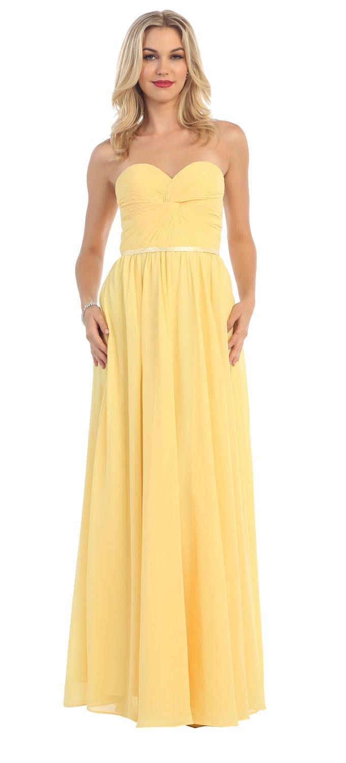 Black Cinderella Divine Cd7455 Bridesmaids Long Formal Strapless Prom