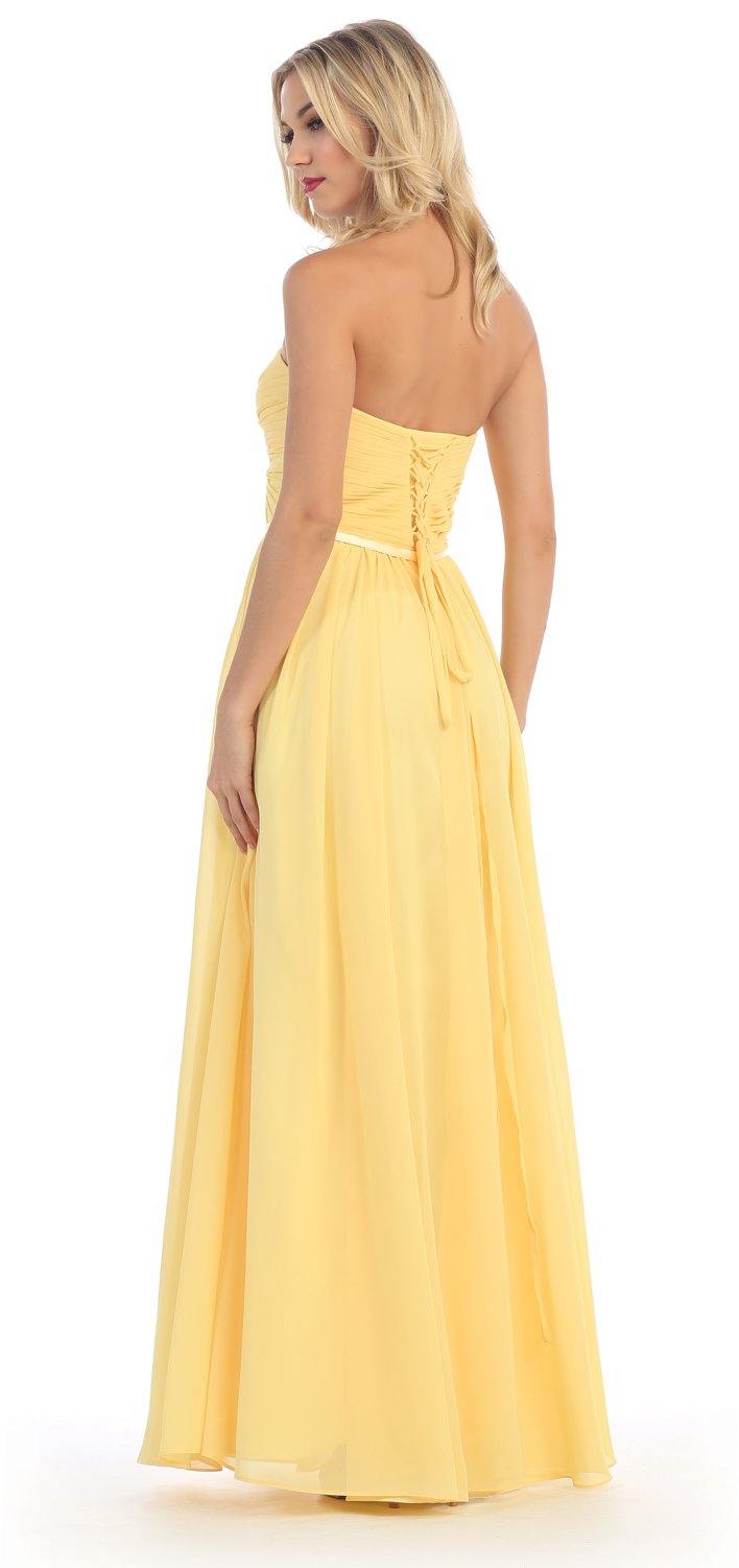 Black Cinderella Divine Cd7455 Bridesmaids Long Formal Strapless Prom