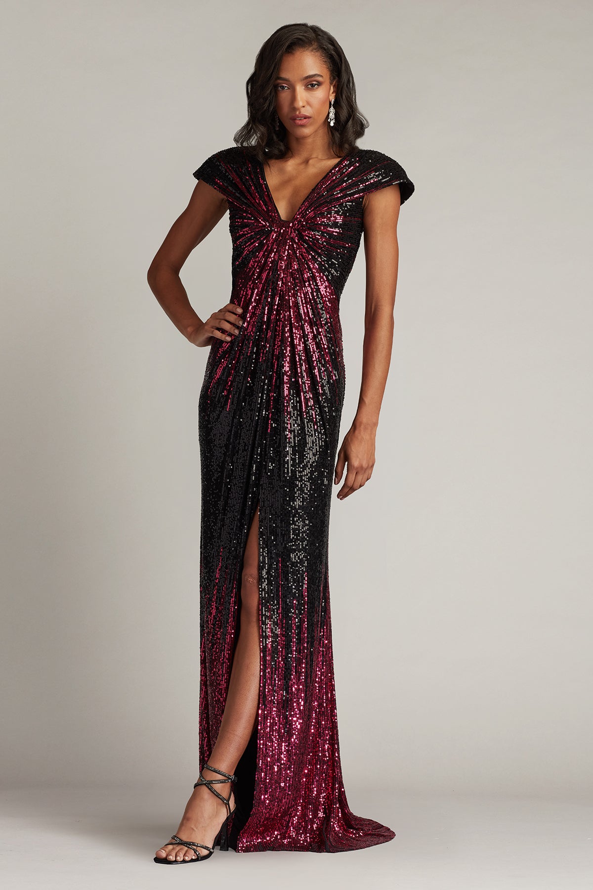 Tadashi Shoji CIR25439L Sequin Formal Long Dress