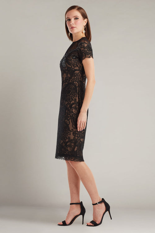 Tadashi Shoji CIT25657MB Short Lace Cocktail Dress