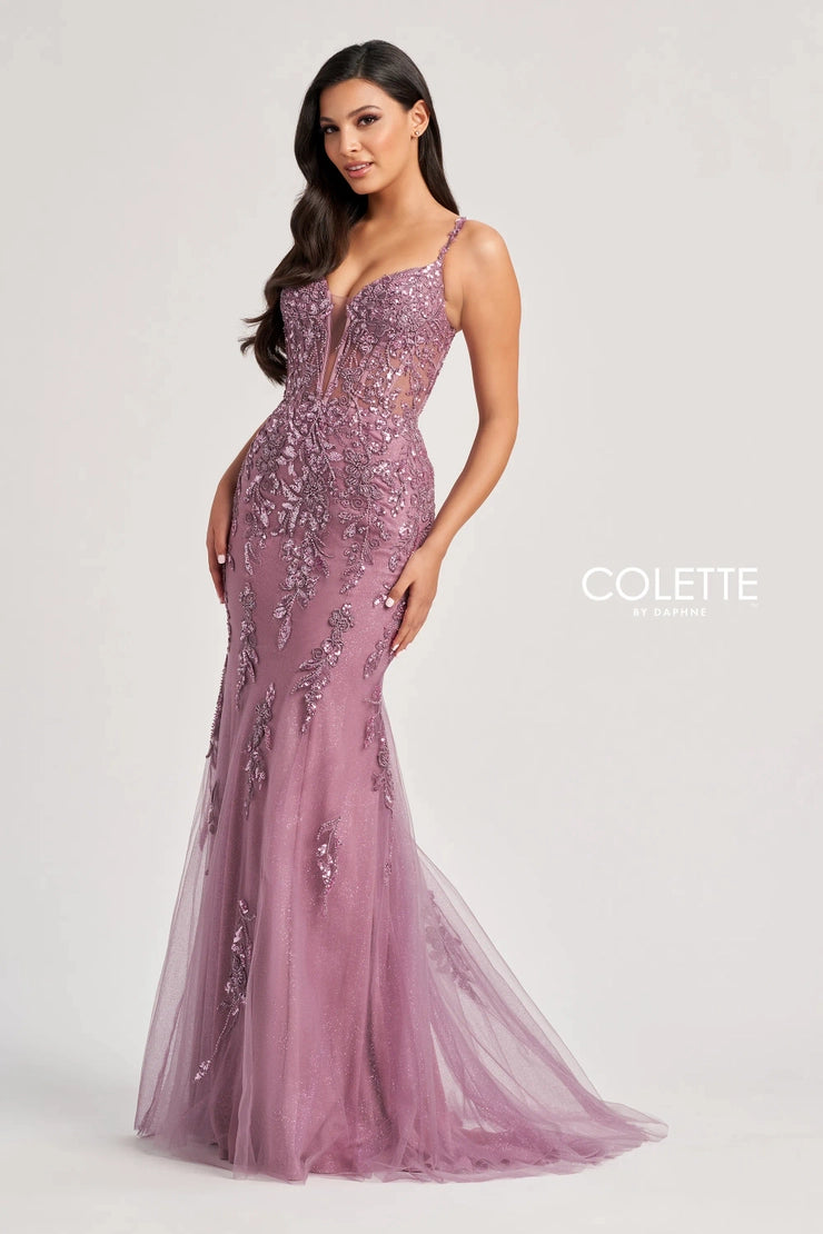 Heather Colette by Daphne CL8210 Beaded Long Sequin Glitter Formal Prom ...