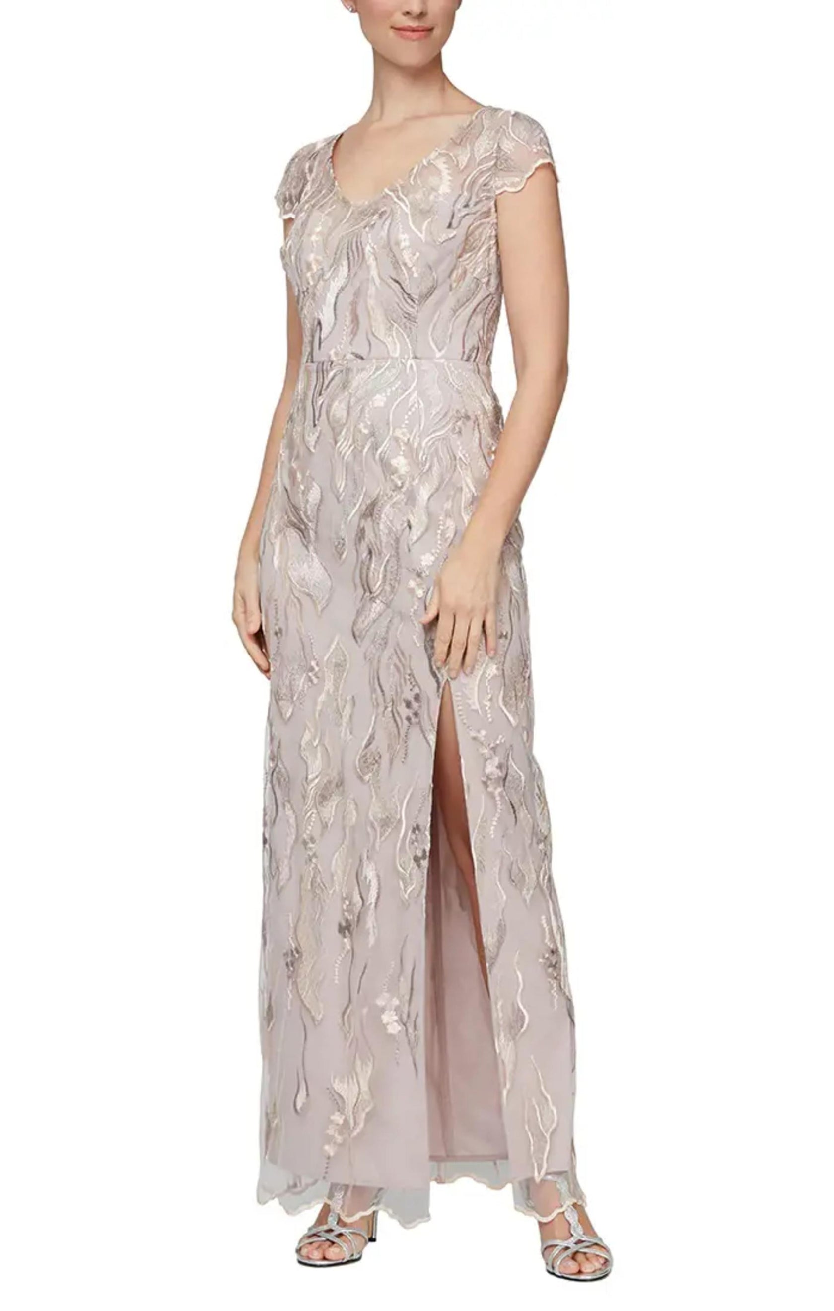 Rose Gold Alex Evenings 8196646 Long Formal Dress for $79.99 – The ...