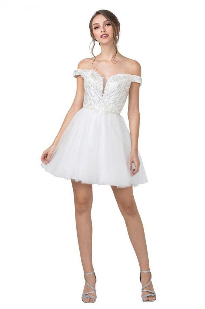 Embellished Homecoming Short Dress | The Dress Outlet
