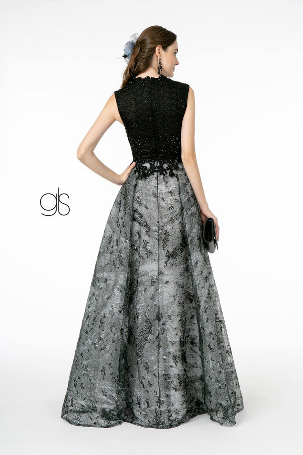 Embroidered Jewel Prom Long Dress | The Dress Outlet