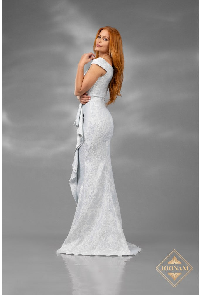 Navy Terani Couture J3307 Fitted Long Prom Mermaid Ruffle Formal Dress ...