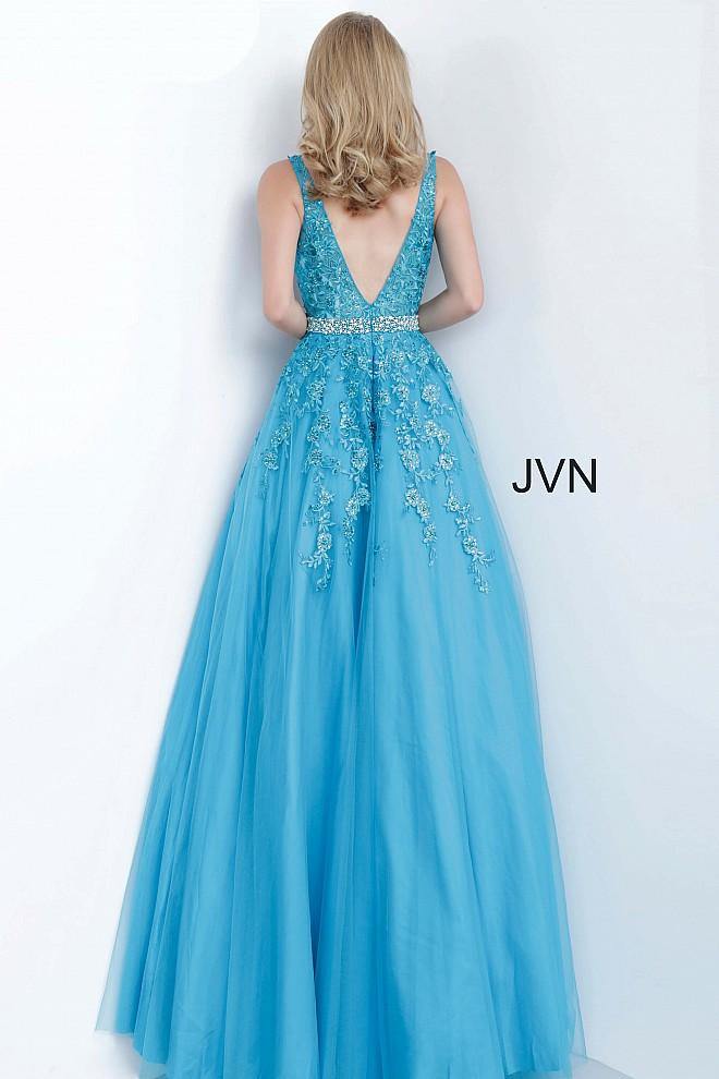 Turquoise Jovani 00925 Long Ball Gown for $495.0 – The Dress Outlet
