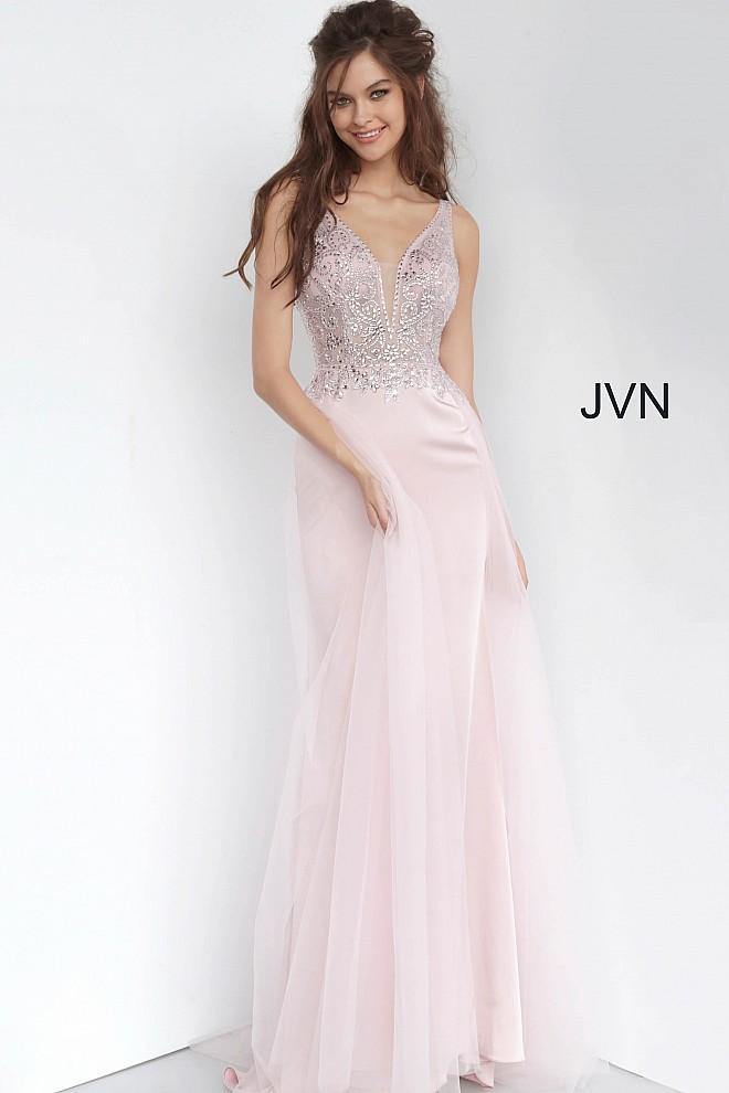 Pink Jovani 02253 Long Formal V Back Prom Dress for $462.99 – The Dress ...