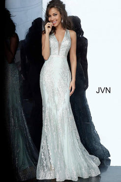 Mint Jovani 3663 Long Formal Prom Dress for $440.0 – The Dress Outlet