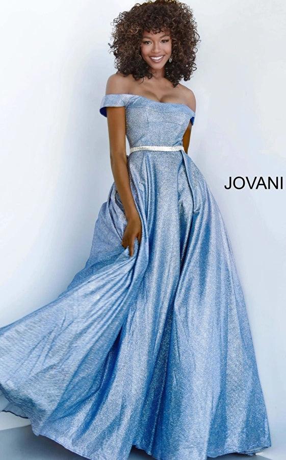 Jovani 66950 Off Shoulder Long Prom Ball Gown | The Dress Outlet