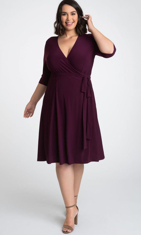 Indigo Rain Print Essential Wrap Short Plus Size Dress for $79.2 – The ...