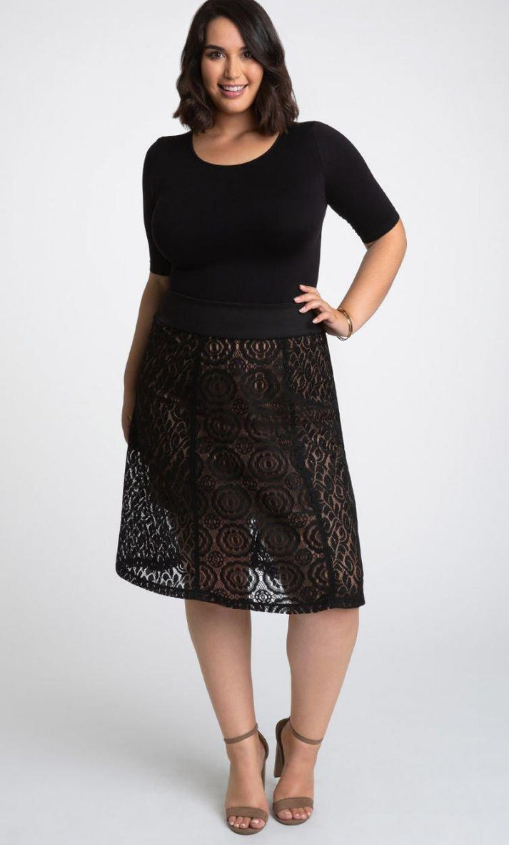 Onyx Muse Lace Midi Skirt Short Dress for $72.0 – The Dress Outlet