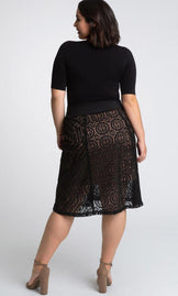 Onyx Muse Lace Midi Skirt Short Dress for $72.0 – The Dress Outlet