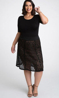 Onyx Muse Lace Midi Skirt Short Dress for $72.0 – The Dress Outlet