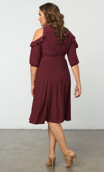 Raspberry Cooler Short Wrap Dress Cocktail for $88.0 – The Dress Outlet